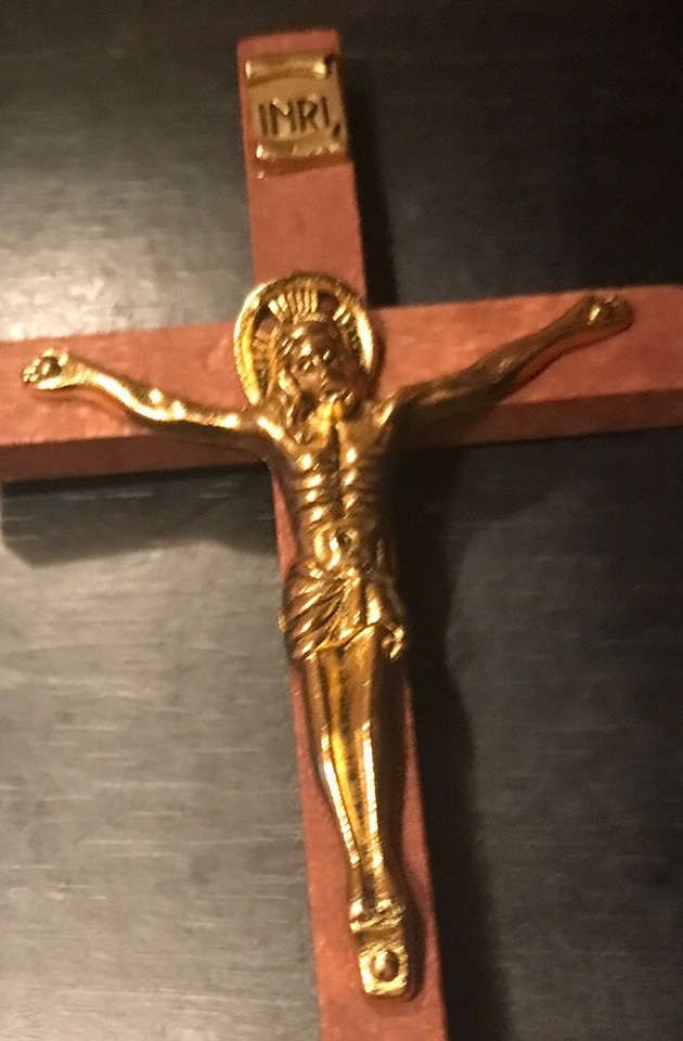 Sacred Heart Southern Missions Inri Jesus Crucifixion Statue Wood Brass ...