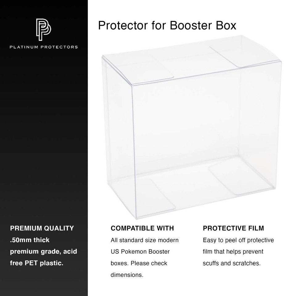Pokemon Booster Box Protector Case – UV & Scratch-Resistant .50mm Thick ...