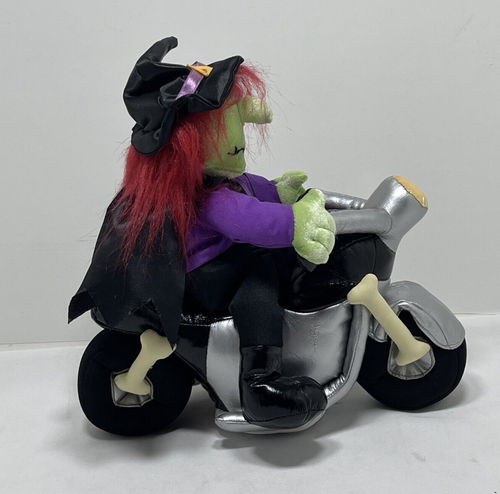 Halloween Biker Witch on Motorcycle Plush Plays Girls Just Wanna Have ...