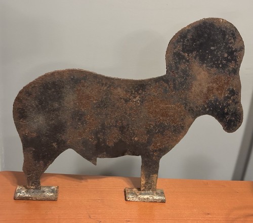 Vtg Cast Iron Ram Figural Shooting Gallery Range Target 16X14 Handcut ...