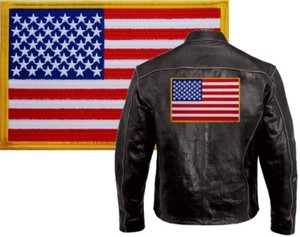 AMERICAN FLAG 11" Tactical Morale MOTORCYCLE VEST BIKER PATCH GOLD ...