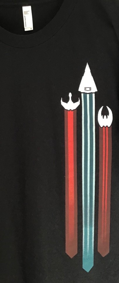 NEW WOOT TEE SHIRT XL American Apparel ADVERSARIAL STRIPES rasabi Star ...