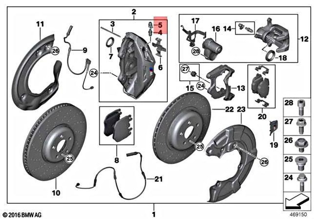 BMW OEM 14-16 X5 Brake-front-caliper Cap 34116780508 for sale online | eBay