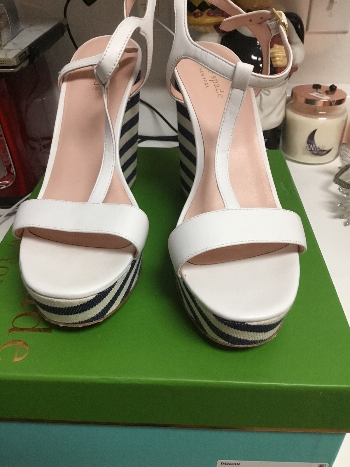 KATE SPADE Lobster DEACON WEDGE SLIDE SHOE LEATHER W… - Gem