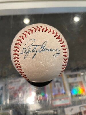 LEFTY GOMEZ NEW YORK YANKEES SINGLE SIGNED TED WILLIAMS BASEBALL JSA ...