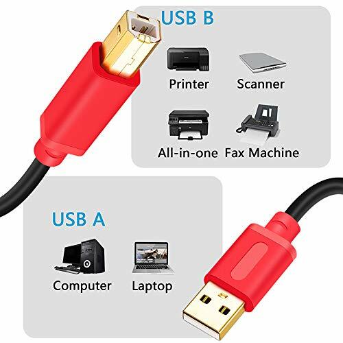 Printer Cable 30Ft 30Feet Hi-Speed USB 2.0 Type A Male to Type B Male ...