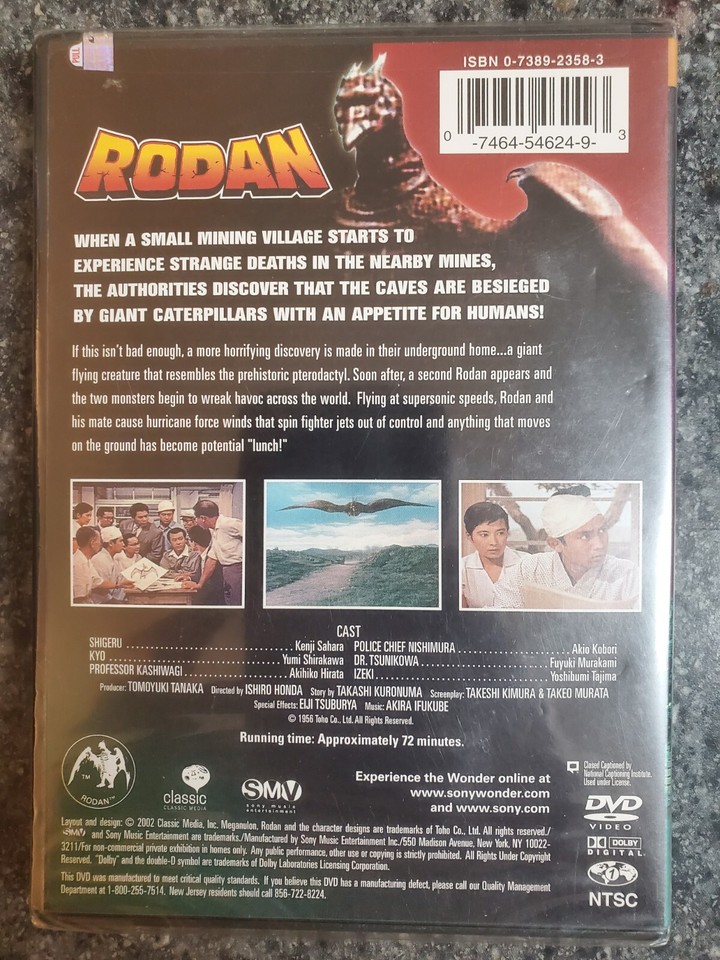 RODAN GODZILLA 2002 DVD FACTORY SEALED NEW RARE OOP 74645462493 | eBay