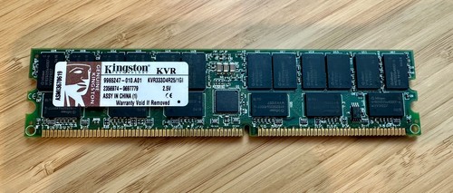 Kingston KVR333D4R25/1GI 1GB PC2700 DDR-333 MHz 184-Pin DIMM ECC Memory ...
