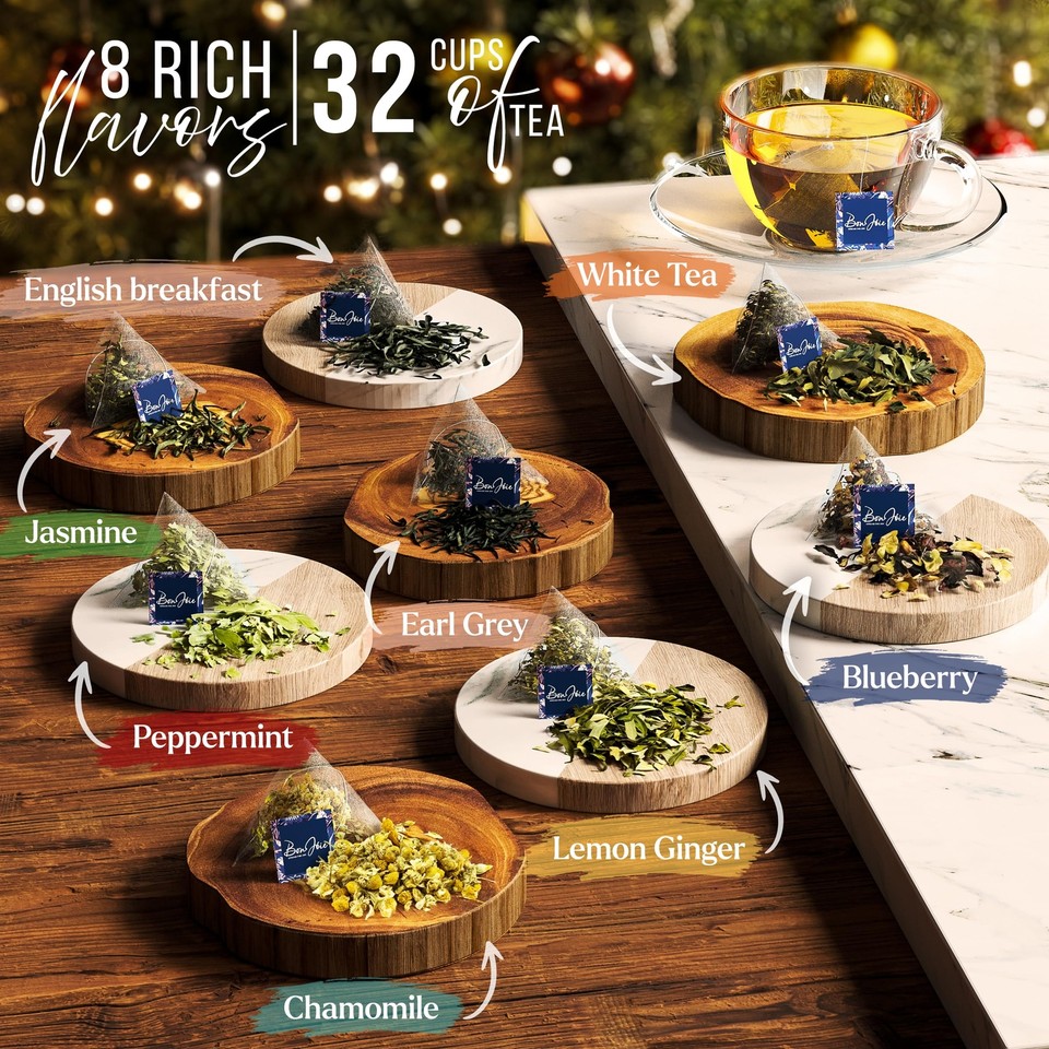 Tea Gift Set For Women - Tea Sampler Gift Set Box Variety Pack ...