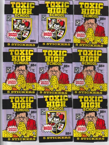 1991 Topps Toxic High School Lot of Sixteen (16) Unopened Sealed Packs ...