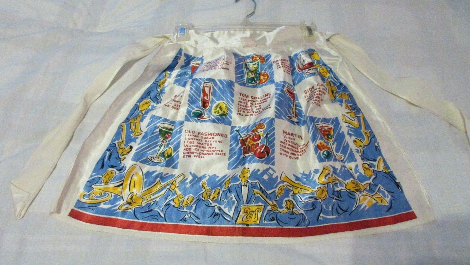 Vtg APRON SOUVENIR QUEBEC CANADA NOVELTY COCKTAIL RECIPE FANTASTOC ...