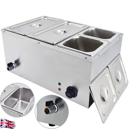 Commercial 4 Pots Bain Marie Electric Wet Well Sauce Food Pan Heat Food ...