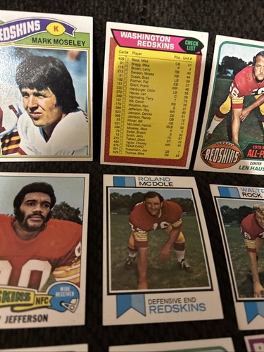 Lot of 18 1970’s Vintage Washington Redskins NFL Cards, checklists Ex ...
