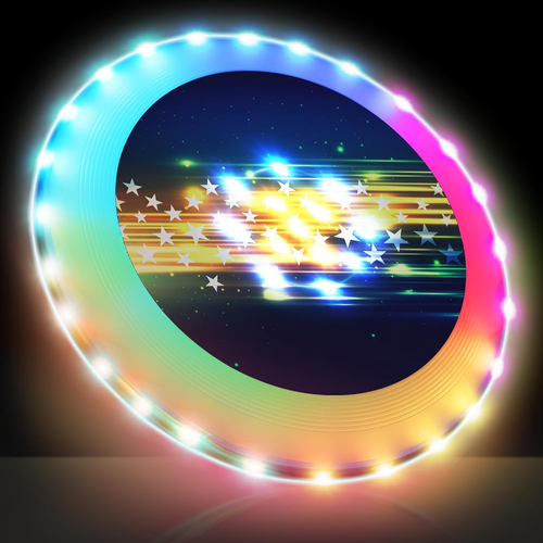 Flying Disc Glow in the Dark - Double LED Halos - Flying Disc with 39 ...