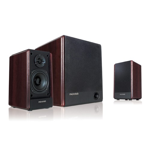 Microlab FC330 2.1 Stereo Speakers w Subwoofer - PC/TV 56w RMS Wood Grain z9 | eBay UK