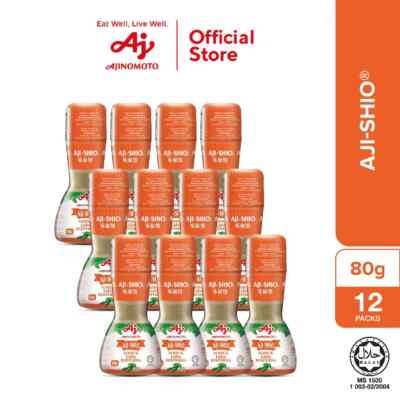 AJI-SHIO White Pepper 80g x 12 Bottles | Premium Ground Pepper | Fresh ...