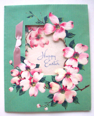 Spring blossoms embossed vintage Easter greeting card *JJ8 | eBay