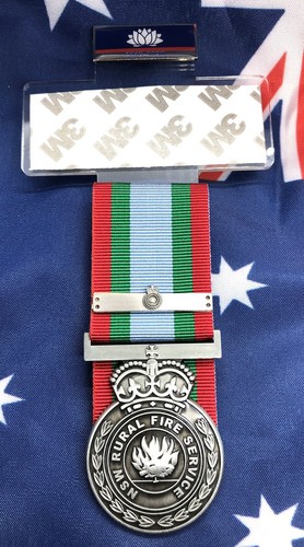 NSW Rural Fire Medal With Clasp, RFS Service Award, Bushfire Citation ...