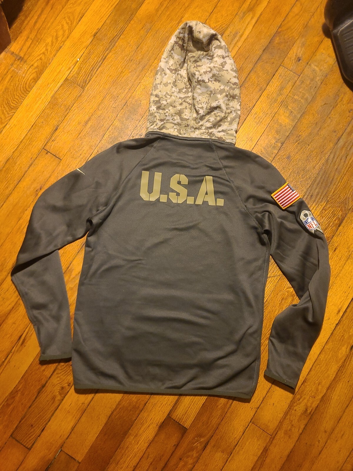 Dallas Cowboys Nike Dri-Fit USA Flag Salute To Service Patch Hoodie ...