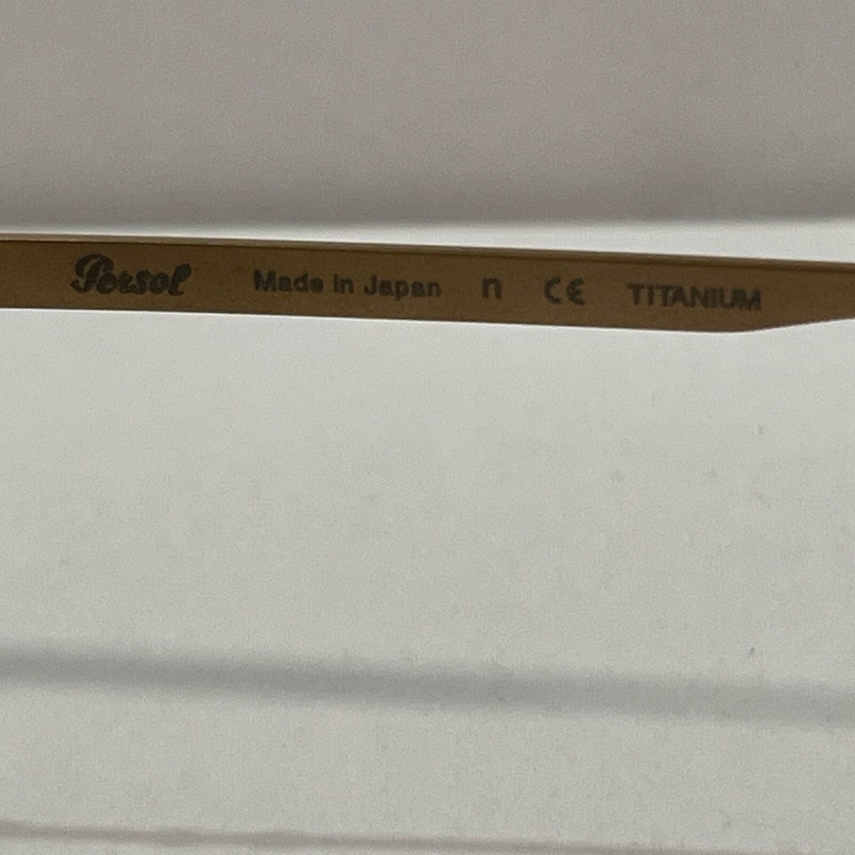 PERSOL PHANTOS TITANIUM AVIATOR GOLD LIGHT BLUE SUNGLASSES 5003-ST ...
