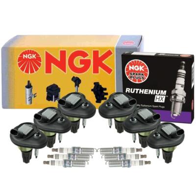 NGK 6 COP Ignition Coils & 6 Ruthenium HX Spark Plugs Kit For Chevy GMC ...