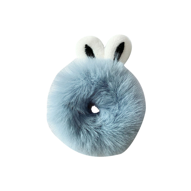3PCS Imitation Rabbit Fur Fluffy Hair Ring Plush Hair Rope Hair ...