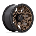 17 INCH FUEL 1PC TRACTION 17X9 5X127 ET -12 MATTE BRONZE W/ BLACK RING ...