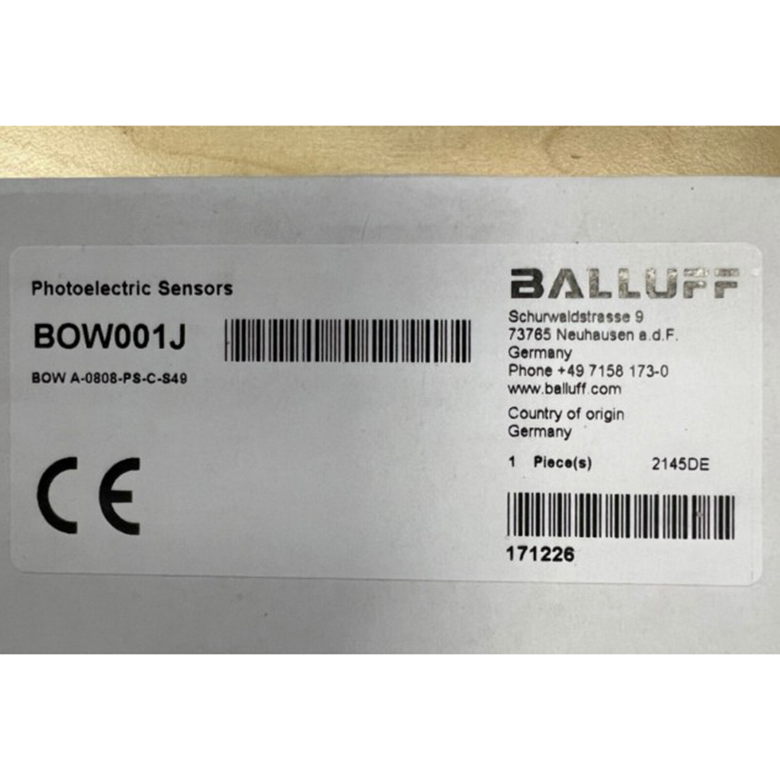 1pieces New BALLUFF BOW A-0808-PS-C-S49 BOW001J Dynamic optical frame ...