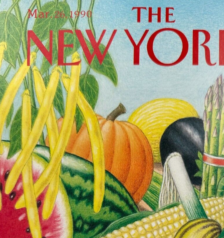 New Yorker Magazine Cover Only March 26 1990 Bob Knox Vegetable Seeds ...