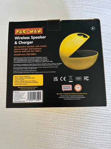 PAC-MAN Wireless Charger & Speaker Genuine Bandai NAMCO Pacman for sale ...