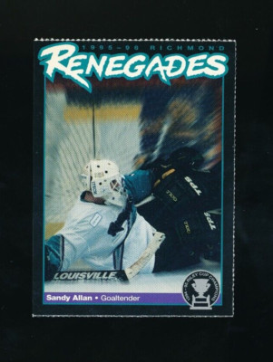 1995-96 Richmond Renegades team issue Sandy Allan Goalie rare BXCP02 | eBay