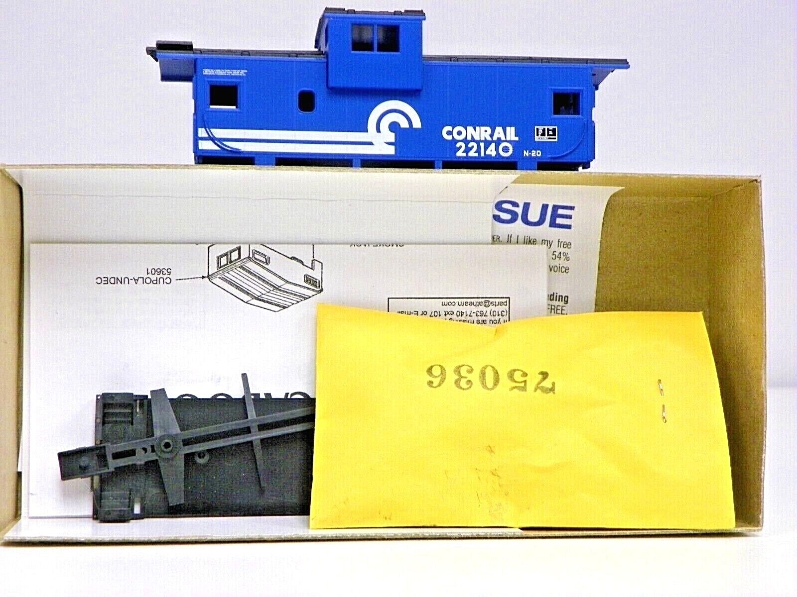 ATHEARN HO U/A "CONRAIL" WIDE VISION CABOOSE #22140 SCARCE CUTE CABOOSE ...