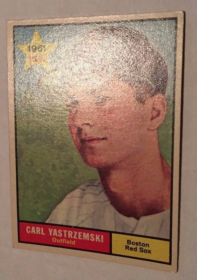 1961 TOPPS CARL YASTRZEMSKI #287 ROOKIE BASEBALL CARD Boston Red Sox ...