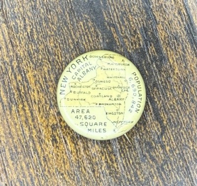 1896 New York State Pin American Pepsin Gum co Museum Condition NOS | eBay