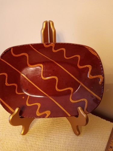 Lester Breininger Robertsonia Redware Pottery Dish 1977 Signed Folk Art ...
