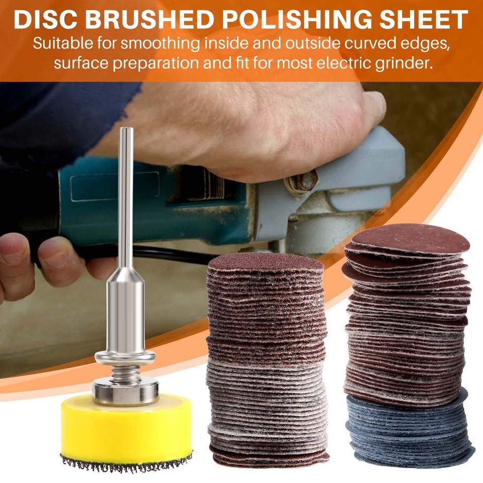 1X(100Pcs 25Mm 1 Inch Sander Disc Sanding Disk 100-3000 Grit With ...