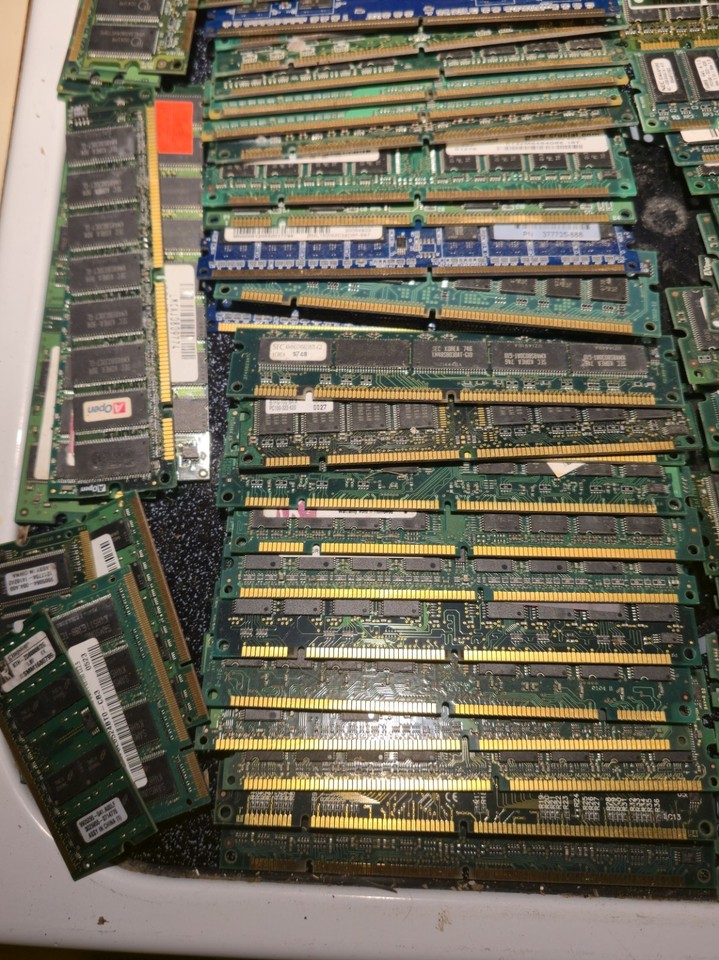 Lot Scrap Vintage High Yield RAM 9 lbs 3.1 OZ. Gold Finger Memory Gold ...