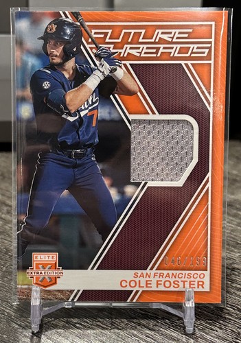 Cole Foster 2023 Panini Elite Extra Edition Future Threads Orange /199 Giants | eBay