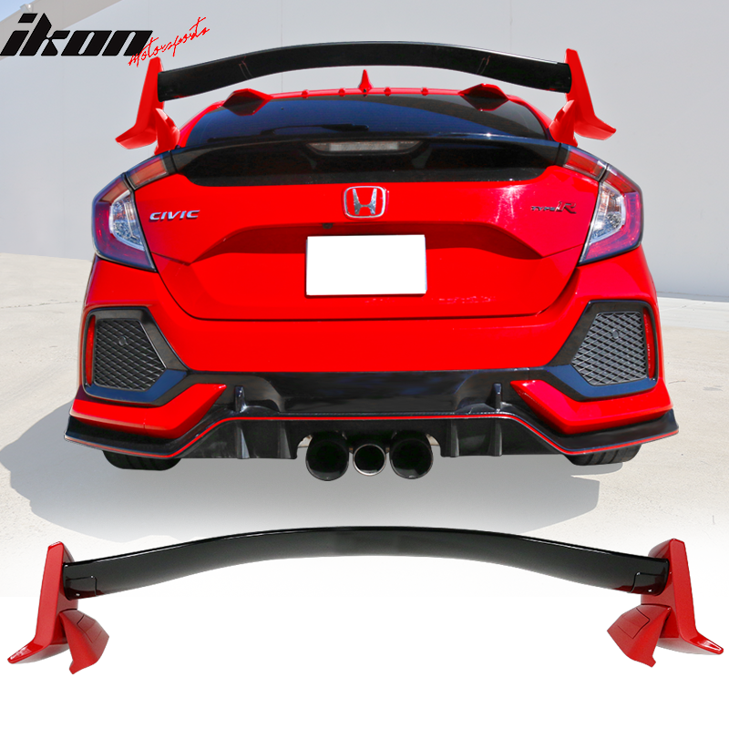 Fits 17-21 Honda Civic X 10th Type R Rear Trunk Spoiler Wing Painted # ...