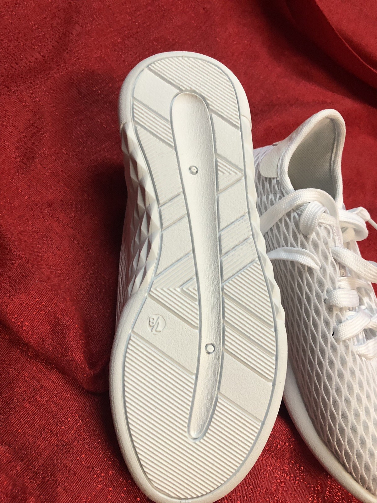 Women's White Netting Mesh Sneakers Shoes - Brand New-Size M 7/8 | eBay