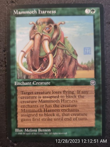 Mammoth Harness Homelands NM Green Rare MAGIC THE GATHERING MTG CARD ...