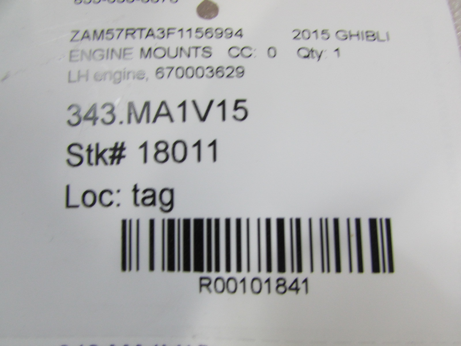 Maserati Ghibli, LH, Left, Engine Mount, Used, P/N 670003629 | eBay