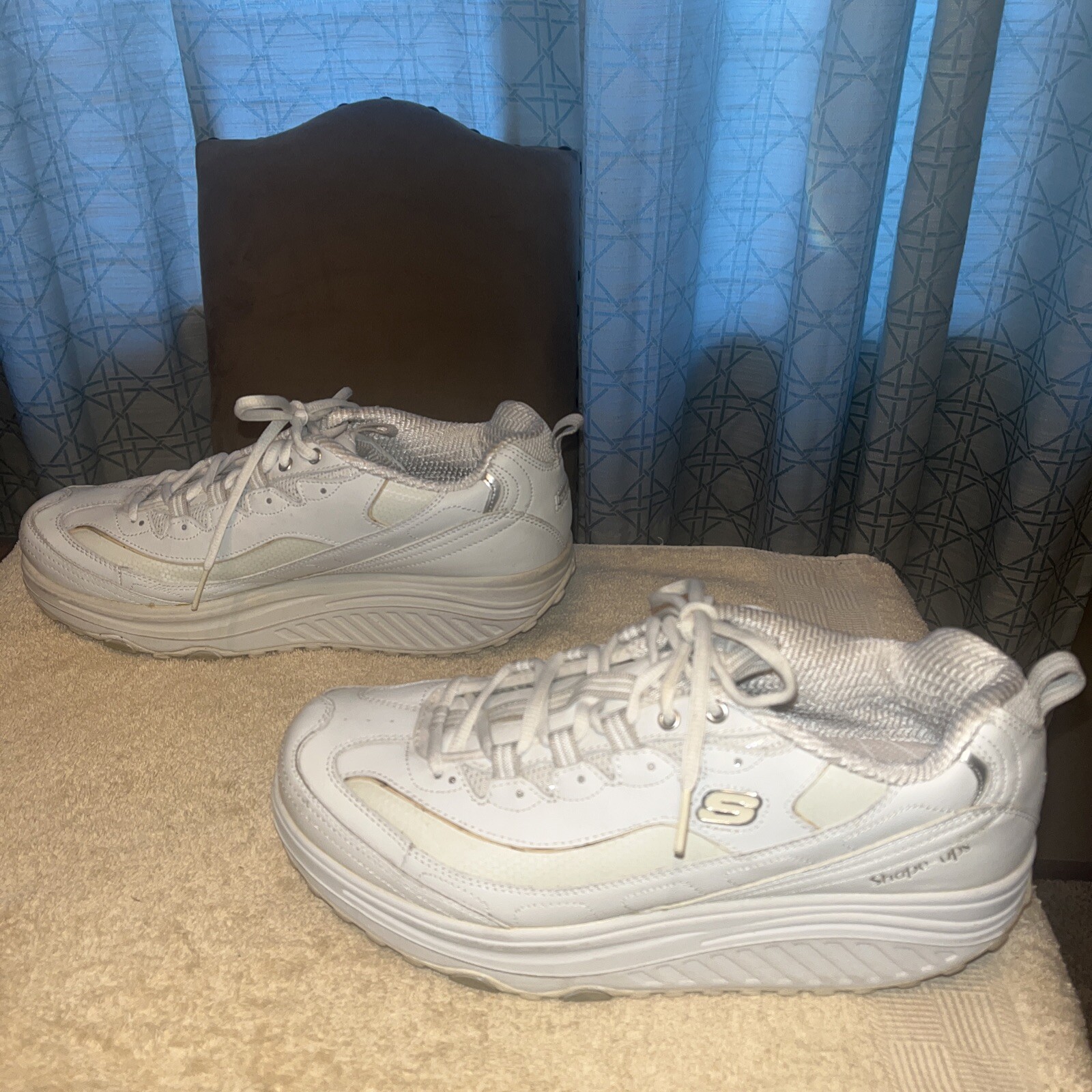 Skechers Shape Ups Toning Shoes White Sneakers Womens Size 11 Barely ...