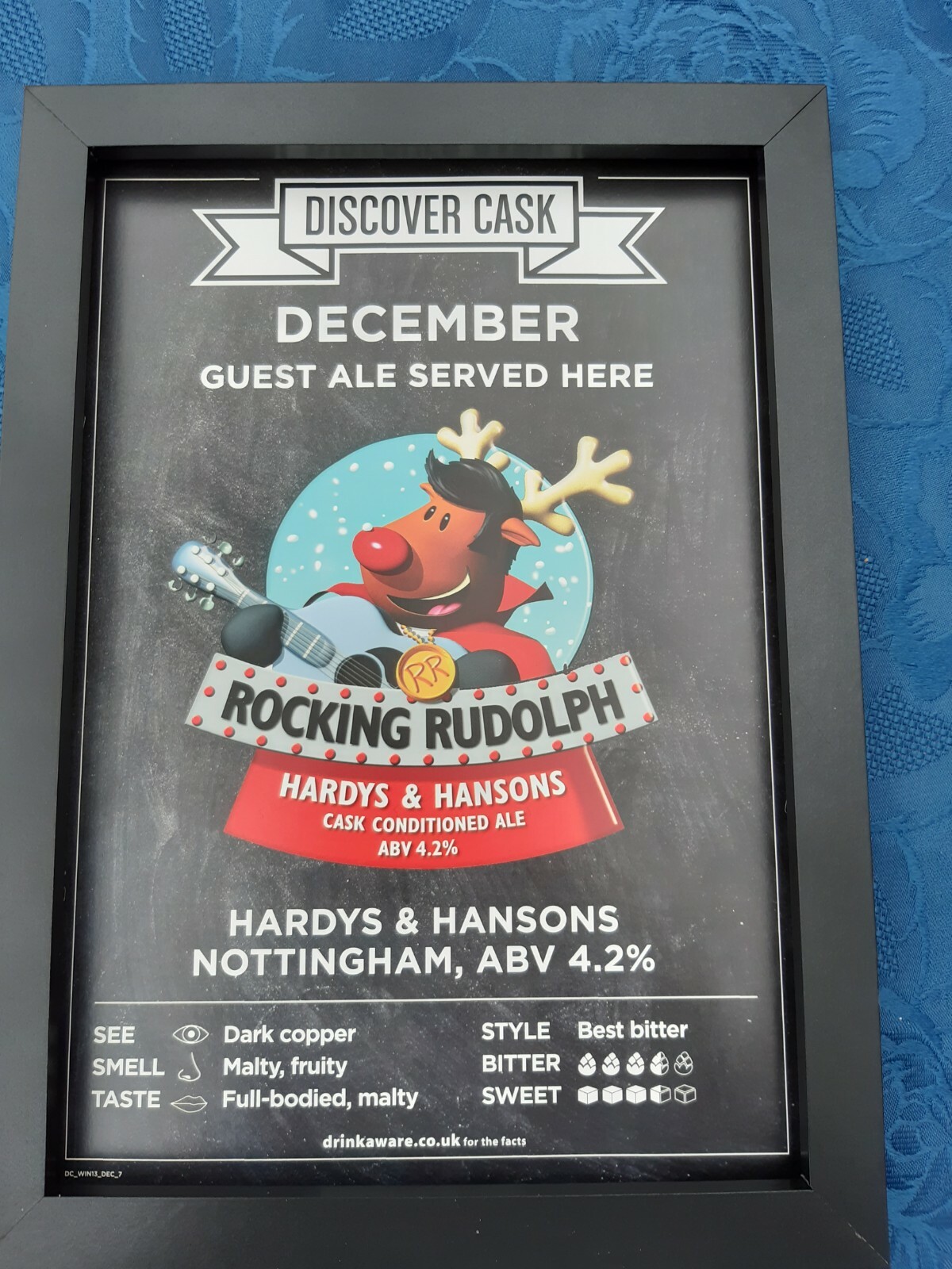 Hardys & Hansons Rocking Rudolph Real Ale Framed Picture | eBay UK