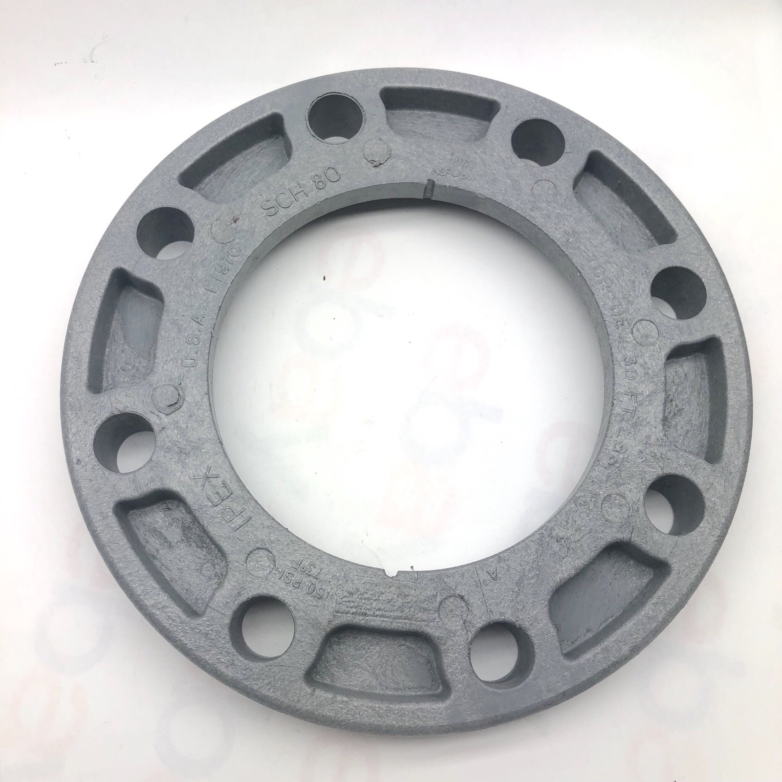IPEX - F1970 Flange Coupling Adapter SCH 80 Plastic Socket 8 Holes | eBay