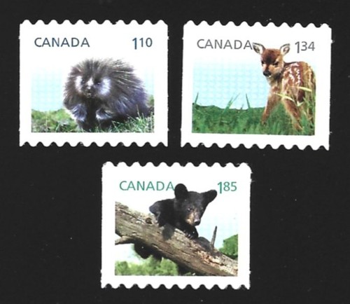 Canada 2013 Baby Animals Booklets Die cut Set #2608i-2610i VF-NH CV $12 ...