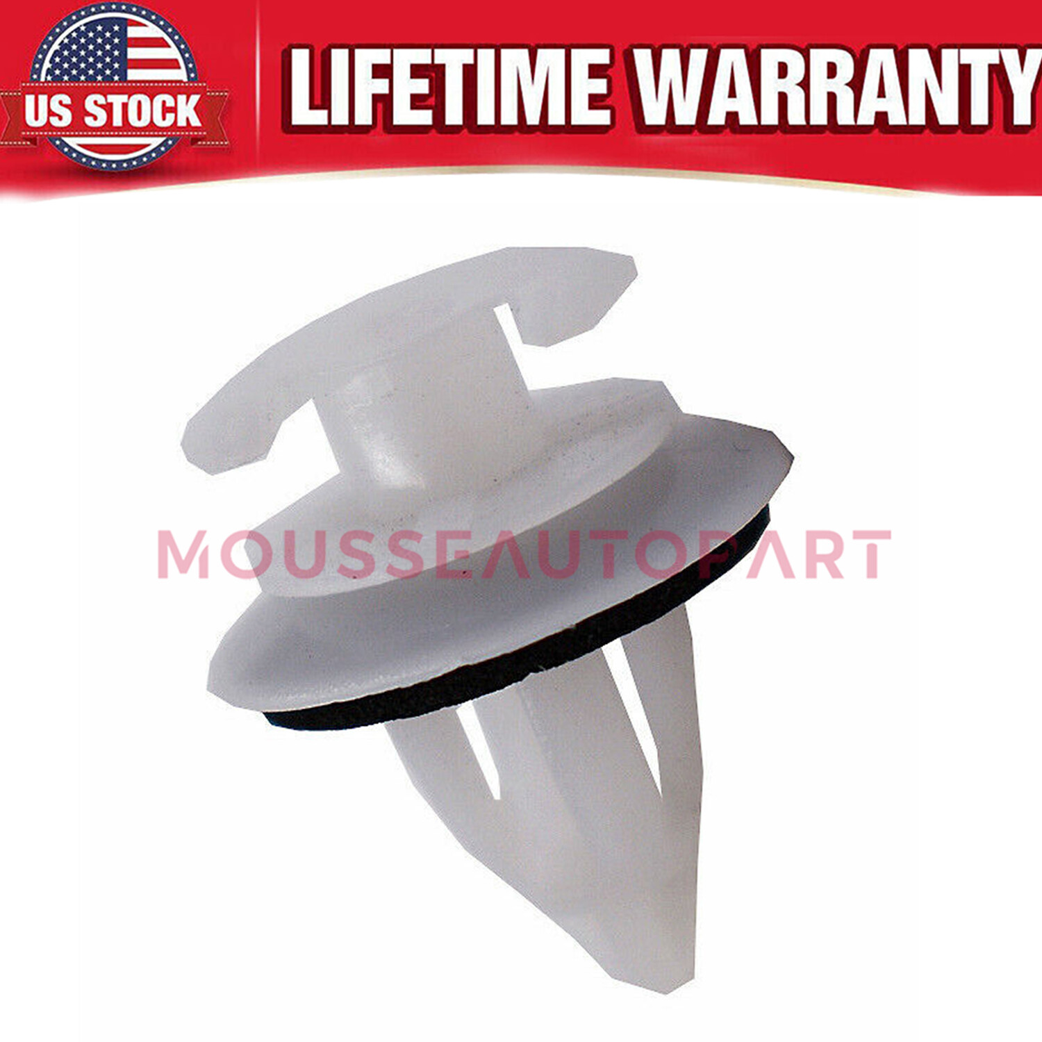 Set of 100 Door Panel Clips w/Seal Ring For BMW E30 E34 E36 E38 E46 X5 ...