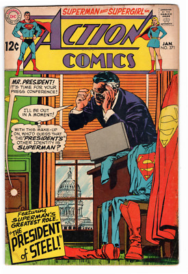 Action Comics #371 DC Comics January 1969 FINE "The President of Steel ...