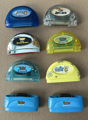 Lot of 6 Mattel Pixter Games-+2 Adapters-(RARE*Spongebob/*JohnNeutron ...