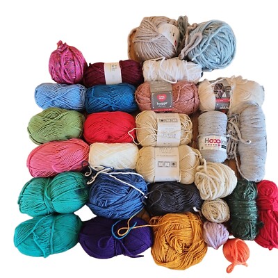 Yarn Collection Crafting Lot Of Random Unknown Yardage Knitting Crochet ...